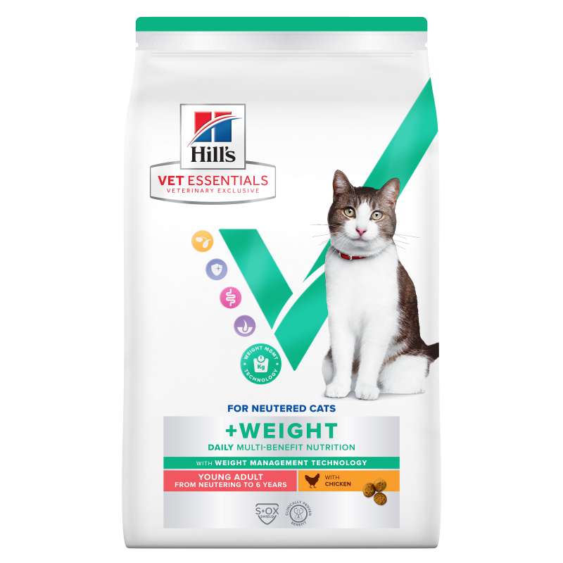 Hill's Vet Essentials Cat Multi-Benefit +WEIGHT Neutered Young Adult ...